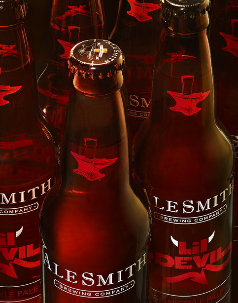 beverage group shot of alesmith lil devil beer photo by brian kaldorf ...