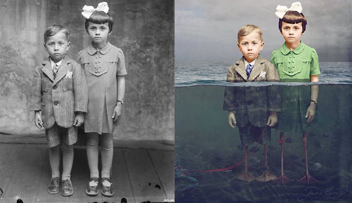Photographer Colorized Old Photos While Adding Beautifully Surreal ...