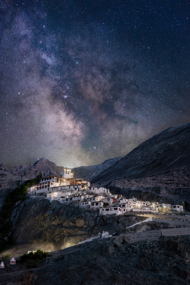 Milkyway rising over Disket Gompa (Monastery)-Ladakh. - Aditya Anant ...