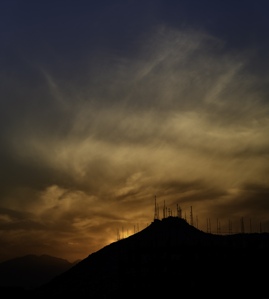 Dramatic Sunset - Kabul, Aghanistan - TV Hill - Roger Applegate on ...