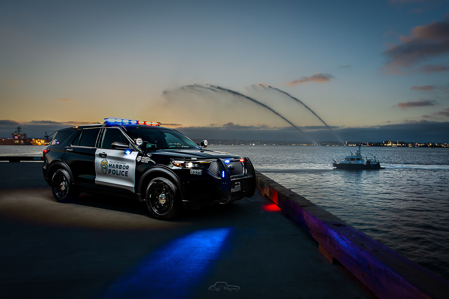 San Diego Harbor Police with Fire Boat - Creigh McIntyre on Fstoppers