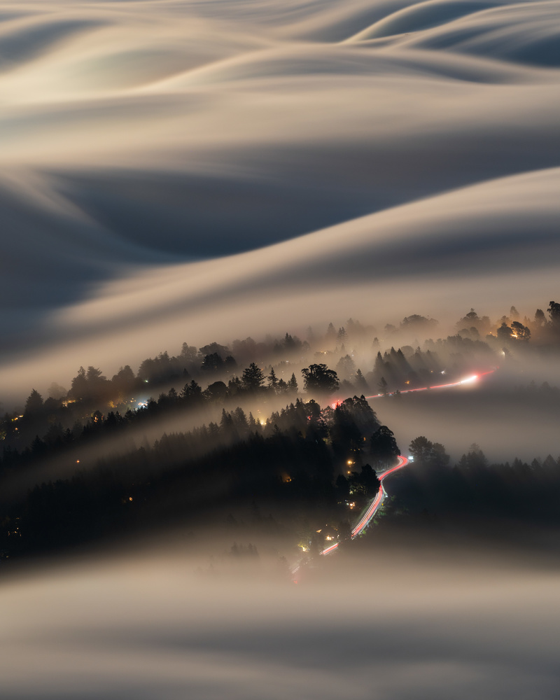 Fog flows over a NorCal town - Karthik Subramaniam on Fstoppers