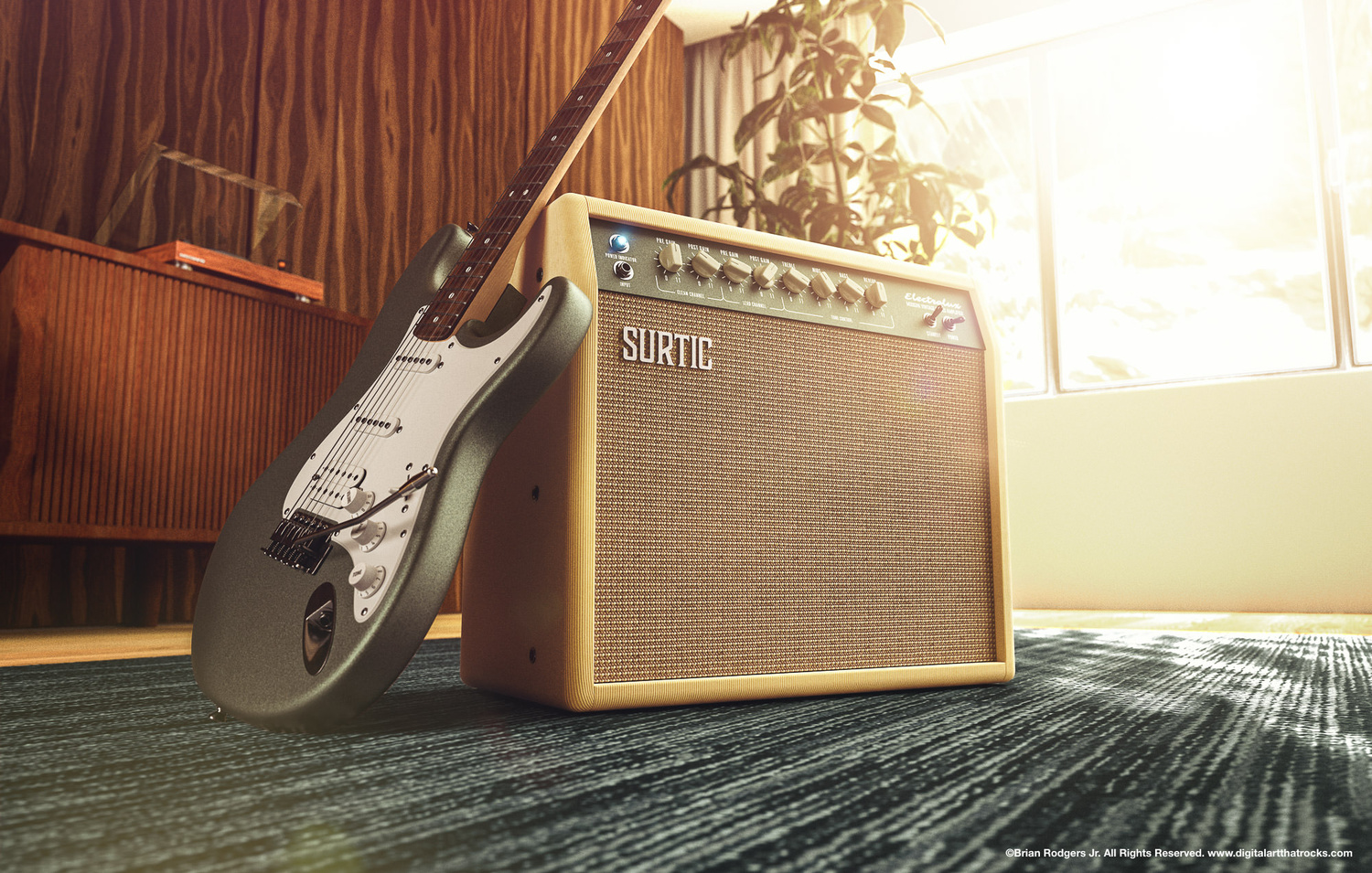 Electrolux Guitar Amplifier CGI Hero Shot - Brian Rodgers Jr. on Fstoppers