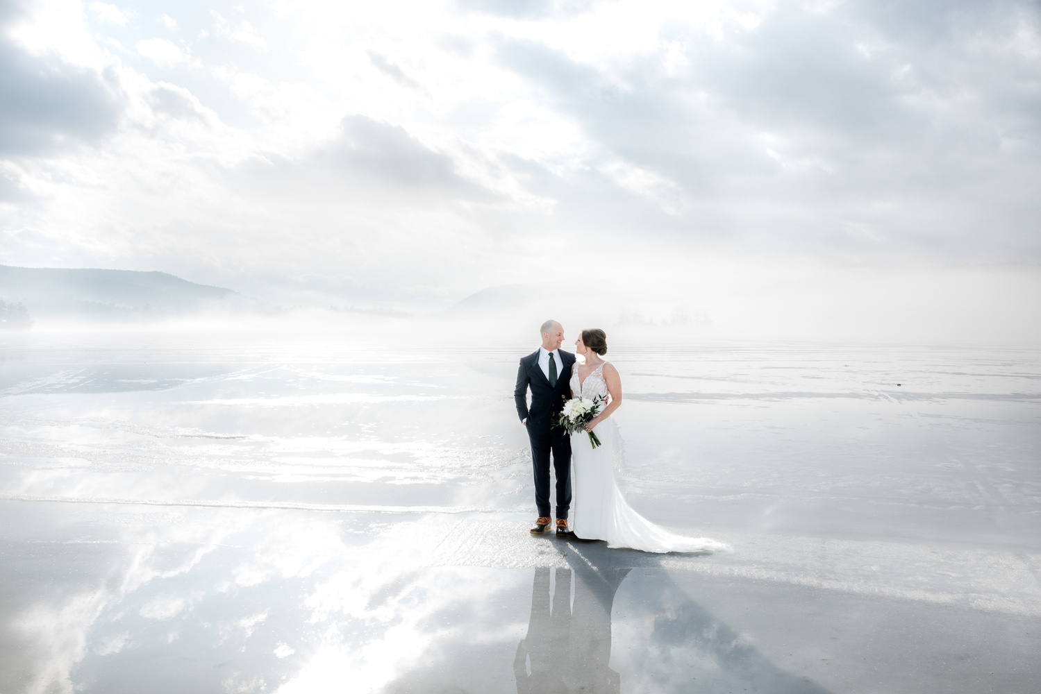 Frozen Brant Lake Wedding - Caitlin Miller on Fstoppers