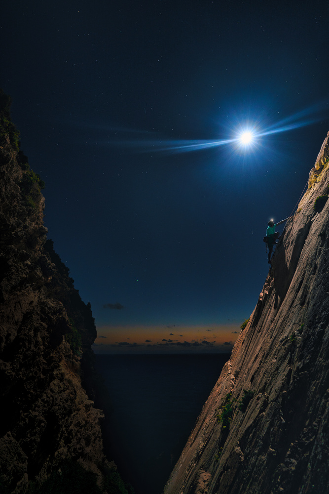 Rock Climbing in Malta with drone strobe. - Mark Cassar on Fstoppers