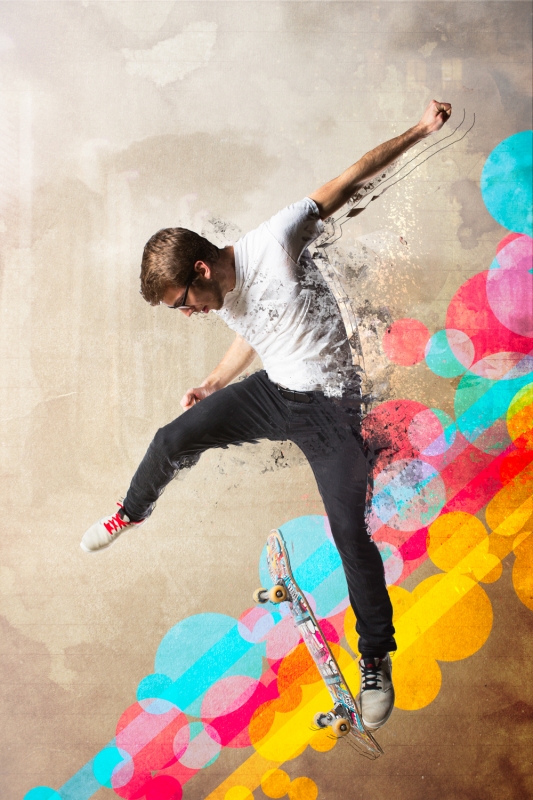 Kick flip Graphics - Jordan Burns on Fstoppers