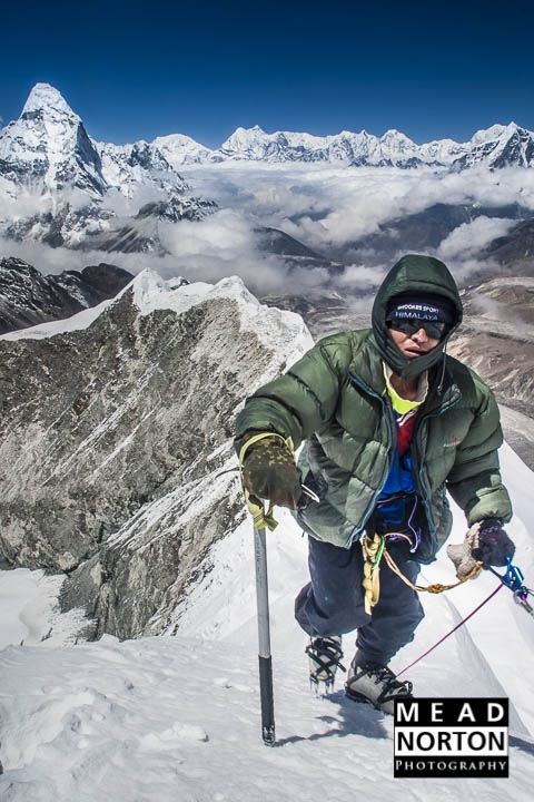 Sherpa summiting Island Peak, Nepal - Mead Norton on Fstoppers