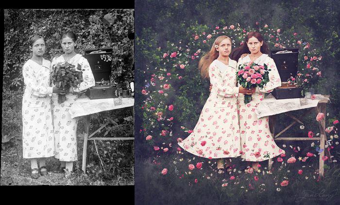 Photographer Colorized Old Photos While Adding Beautifully Surreal ...