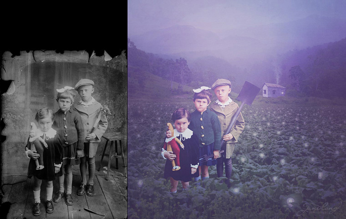 Photographer Colorized Old Photos While Adding Beautifully Surreal ...