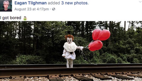 Teenage Photographer Styles His Baby Brother as Pennywise From 'It ...