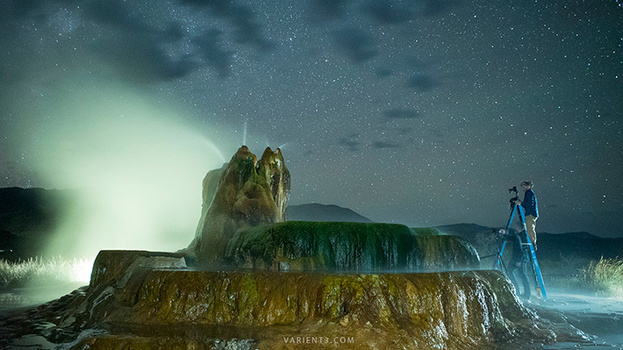 Aerial Video And Night Photography Of The Spectacular "Fly Geyser ...
