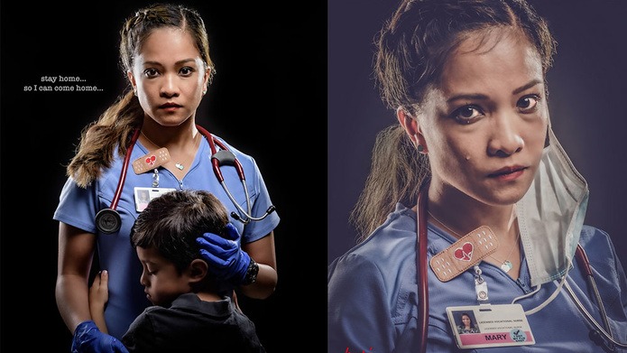Photographer Takes Powerful Portraits of His Nurse Wife to Remind Us ...